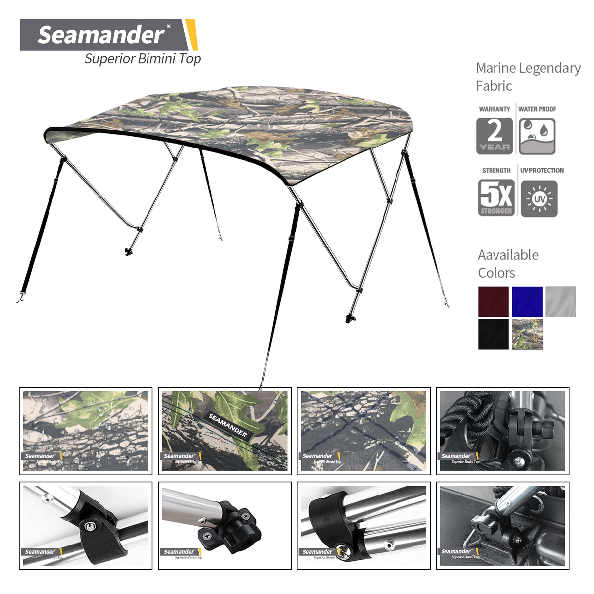 Seamander 2-3 Bow Inflatable Boat Bimini Top – Seamander Outdoor
